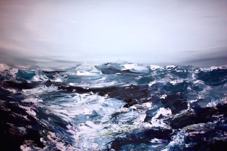 Abstract Expressionist "Seascape" Paintings Convey Human Emotions via ...
